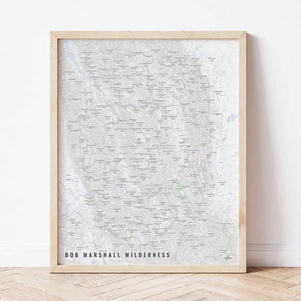 Bob Marshall Wilderness Map - handMADE Montana